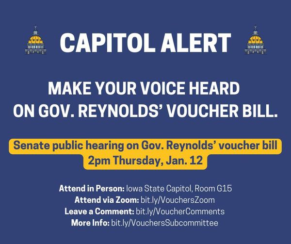Take Meaningful Action On Kim Reynolds’ Voucher Bill | Blog For Iowa